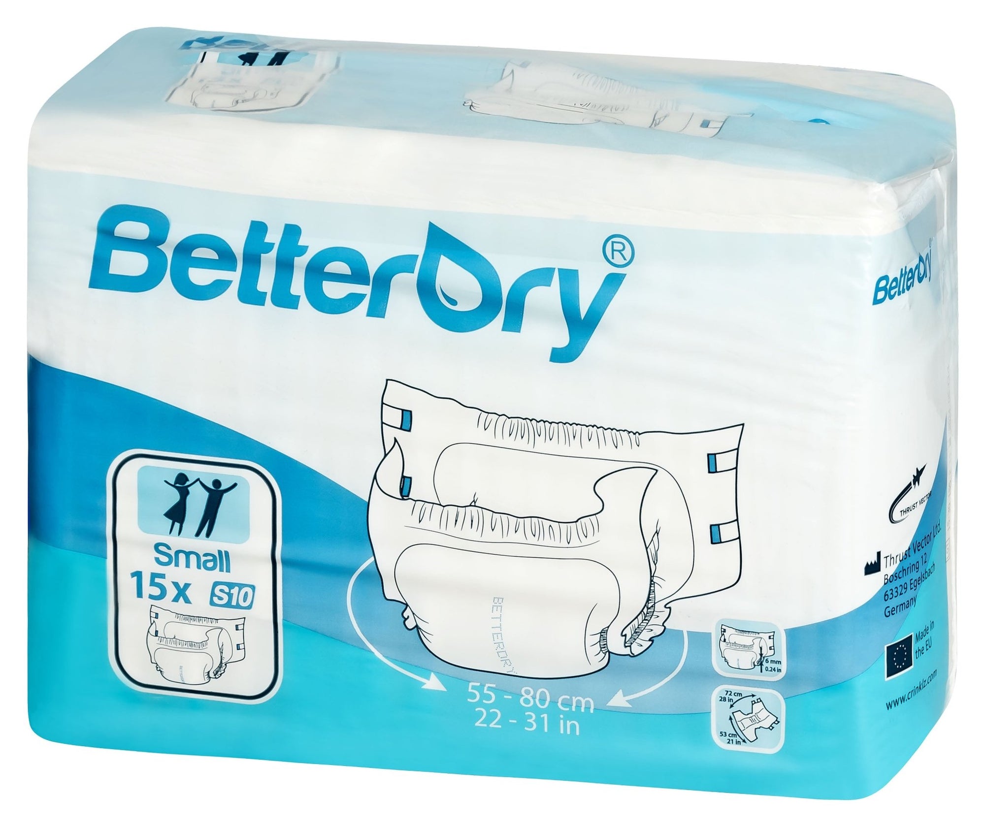 BetterDry 10 Adult Diapers